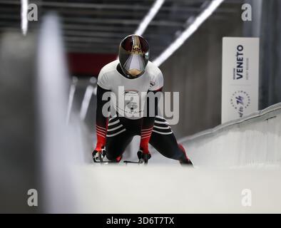 Wenhao Chen of China competes in the Men's Skeleton World Cup in St ...