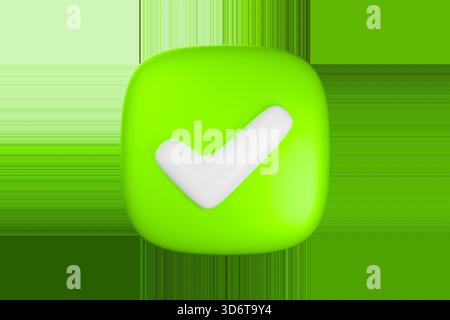 The green check mark indicates approval Stock Photo - Alamy