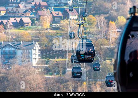 Solina Lake, Bieszczady, Poland. Views to lake in sunny autumn day ...