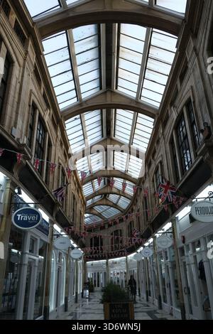 The marbled Edwardian architecture of The Royal Arcade Worthing , West ...