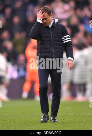 Scott Parker Manager Of Burnley Looks On during the Burnley v Everton ...