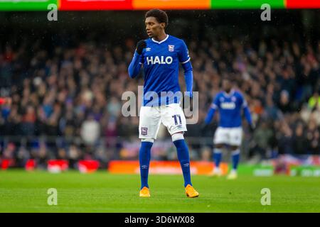 Jaden Philogene-Bidace of Ipswich Town reacts during the Sky Bet ...