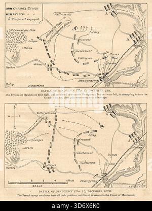 Maps of the Battle of Beaugency, 8-10 December 1870, during the Franco ...