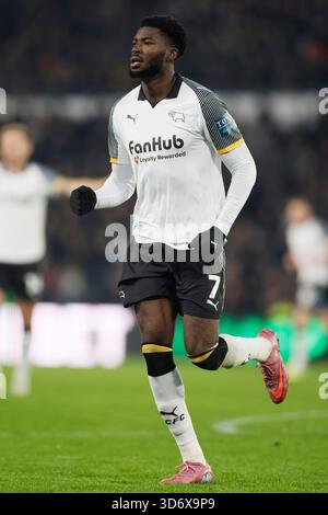 Derby County's Patrick Agyemang during the Sky Bet Championship match ...
