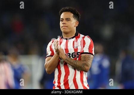 Million Manhoef of Stoke City applauds the fans after the final whistle ...