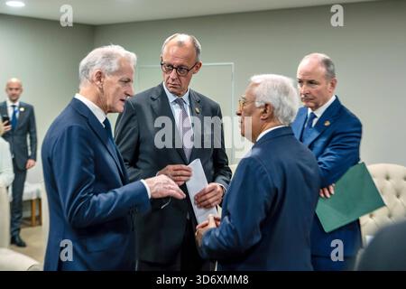 Prime Minister Mark Carney, centre, tours Bombardier flanked by company ...