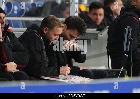 Rangers manager Danny Rohl (right) and his players applaud the fans ...