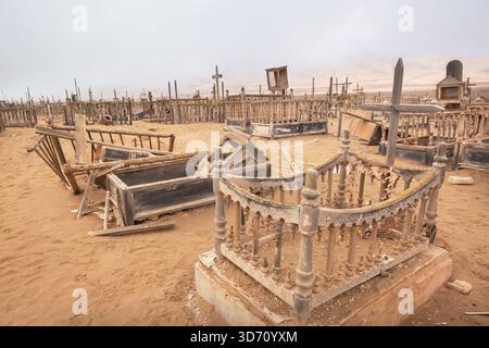Abandoned historical cemetery in Atacama desert, Chile, South America ...