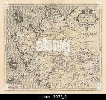 Map of Galicia Stock Photo - Alamy
