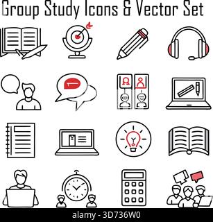 Group Collaboration Icons Stock Vector Image & Art - Alamy