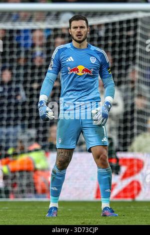 Leeds United goalkeeper Lucas Perri during the Premier League match at ...