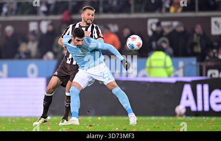 from left: Karol Mets (St. Pauli), Michael Olise Munich, November 29 ...