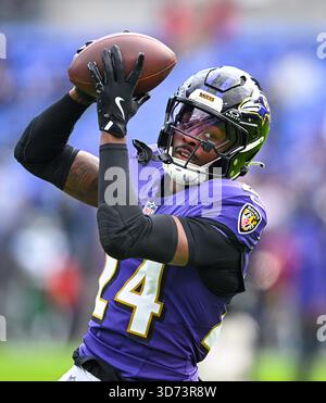 Baltimore Ravens safety Malaki Starks (24) in action during the first ...