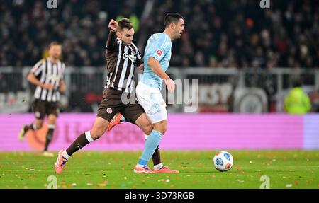 from left: James Sands (St. Pauli), Hauke Wahl, Eric Smith (St. Pauli ...