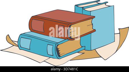 Three books stacked on top of each other Stock Vector Image & Art - Alamy