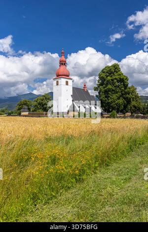 Church with white walls under blue sky Stock Photo - Alamy