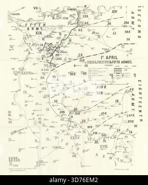 Operation Michael. 5 April 1918, Third Army. First World War 1937 old ...
