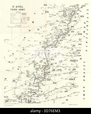 Operation Michael. 1 April 1918, Third & 1st (French) & 5th Armies. WW1 ...