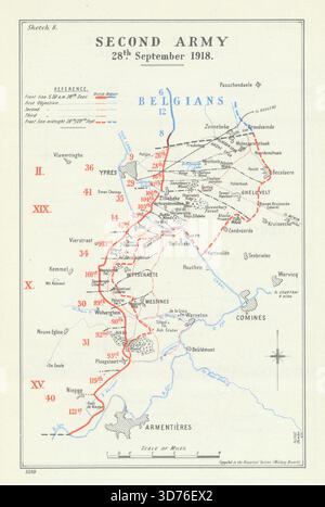 Map of the First and Second Battle of Ypres and the Ypres Salient ...