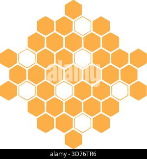 Hexagon geometric background, honeycomb decorative pattern, design ...