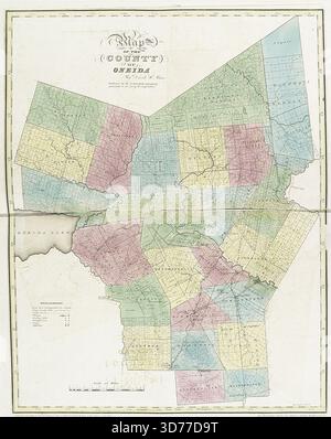 Map of the State of New York 1829 Stock Photo - Alamy
