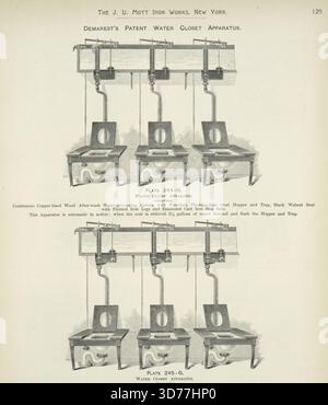 Demarest's Patent Water Closet Apparatus, 1888, J.L. Mott Iron Works ...