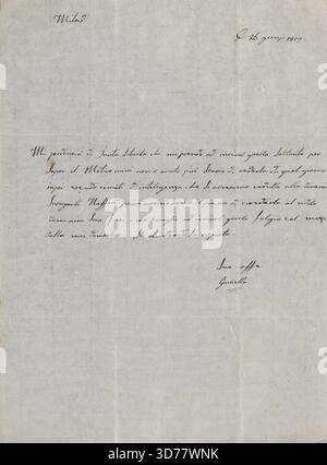 Autograph letter signed to Lord Byron, 7 December 1818, text ...