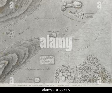 Thèbes. Memnonium Ramesseum. Plan topographique du tombeau d'Osymandyas ...