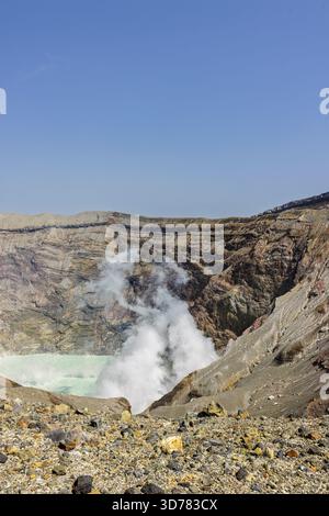 Mount Aso – Active Volcano and Scenic Landmark in Kumamoto, Japan Stock ...