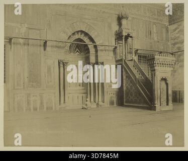 Interior of the Mosque of Sultan Hassan, Cairo, Egypt, c.1880's Stock ...
