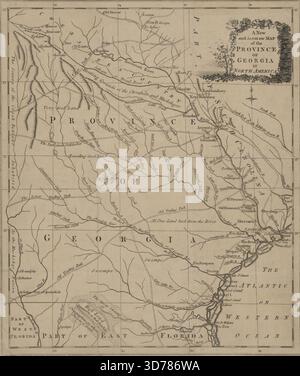 A New and accurate map of the province of Georgia in North America ...