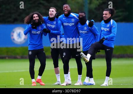 Chelsea's Moises Caicedo, Marc Cucurella and goalkeeper Robert Sanchez ...