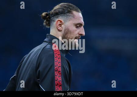 Adrien Rabiot of AC Milan looks on during the Serie A Enilive match ...