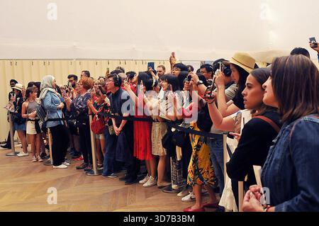 Paris /France./ 08 July 2019/ Tourists visiting Musee du Louvre in and ...