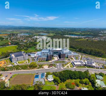 Aerial view of the Tweed Valley Hospital Stock Photo - Alamy