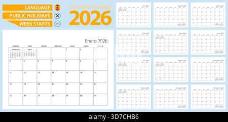 May 2026 Spanish calendar month planner - Mayo. Monthly vector ...