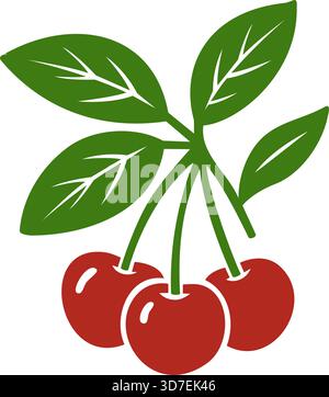 cherry design, Fruit healthy organic food sweet and nature theme Vector ...