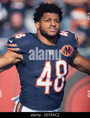 Chicago Bears' D'Marco Jackson in action after an NFL football game ...