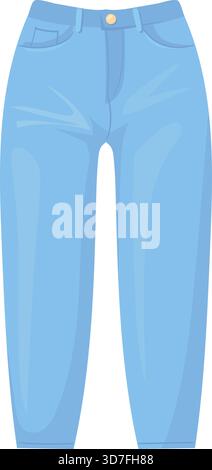 denim pants for women color icon vector illustration Stock Vector Image ...