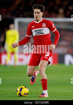 Hayden Hackney of Middlesbrough during the Sky Bet Championship match ...