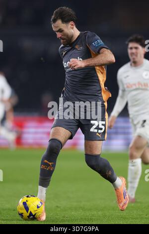 25, Ben Brereton Diaz of Derby County looks for space for a shot during ...