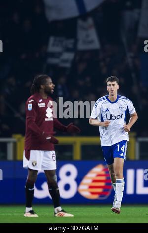 Jacobo Ramon of Como 1907 celebrates after scoring a goal with Nico Paz ...