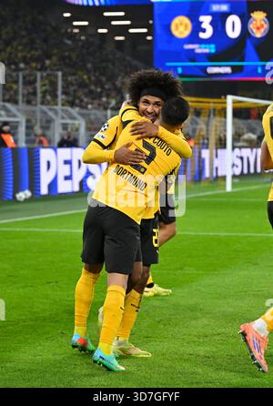 from left Yan Couto, Karim-David Adeyemi, Fabio Silva (Dortmund ...