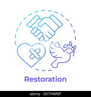 Restoration blue gradient concept icon Stock Vector Image & Art - Alamy