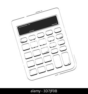 Minimal calculator 2D doodle object Stock Vector Image & Art - Alamy