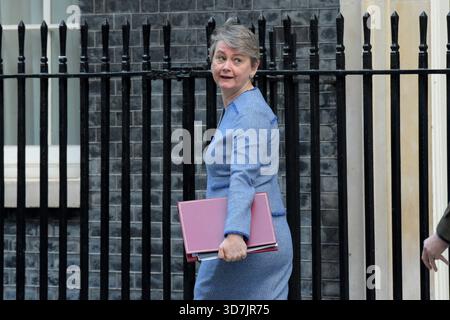 Foreign Secretary Yvette Cooper arrives at BBC Broadcasting House in ...