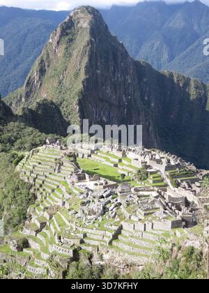 Machu Picchu viewed from the Sun Gate (Inti Punku) on the Inca Trail ...