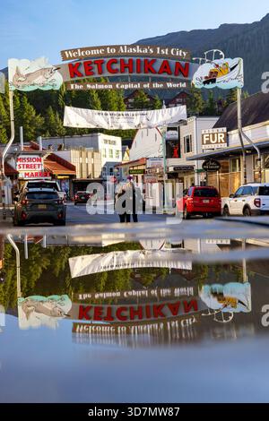 Welcome to Ketchikan Sign. Ketchikan Alaska USA Stock Photo - Alamy