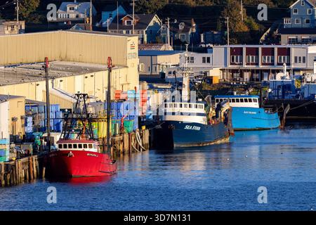 Colorful fishing trawlers in Astoria, Oregon, USA Stock Photo - Alamy
