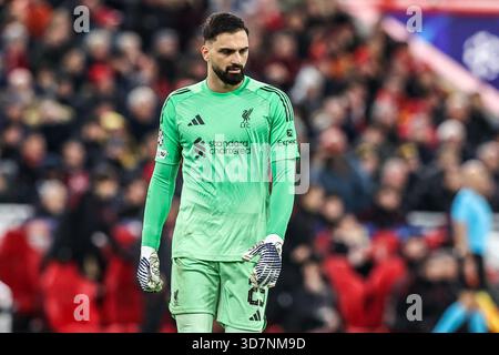Liverpool goalkeeper Giorgi Mamardashvili during of the Premier League ...